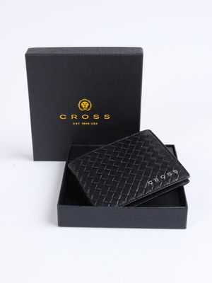 Buy Cross Men Leather Textured Black Wallet Online
