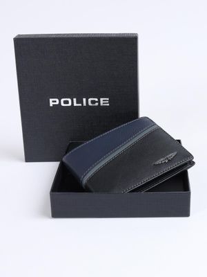 Buy Police Men Leather Colorblock Multi-Color Wallet Online