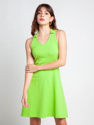 Buy Zink Z by Zink London Women Green Solid Mini Dress Online