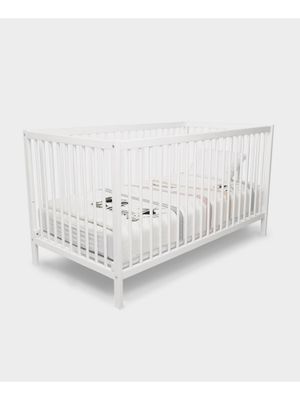 Buy Mi Arcus Wooden Cot Furniture for Newborn Kids-White Online