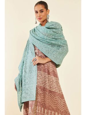 Soch Embroidered/Embellished : Buy Soch Turquoise Blue Georgette ...