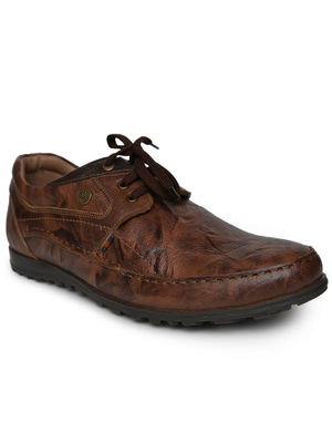 Buy BUCKAROO Athena Crumbald Leather Tan Casual Shoes for Men Online