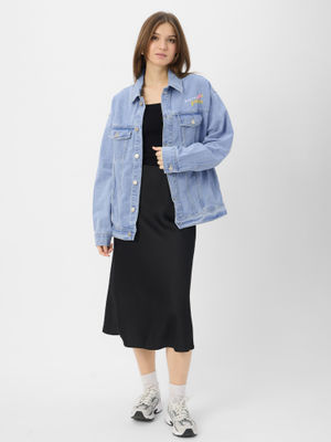 Buy The Souled Store Originals Denim Stardust Women Blue Jacket (XXS ...