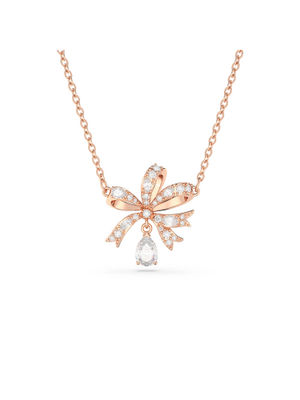 Buy SWAROVSKI Rose Gold Plated White Bow Small Hyperbola Necklace Online