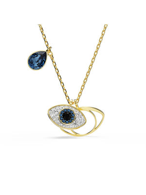 Buy SWAROVSKI Gold-Tone Plated Evil Eye Blue Symbolical Pendant ...