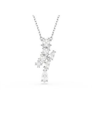 Buy SWAROVSKI Rhodium Plated Mixed Cuts White Matrix Pendant Necklace ...
