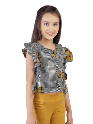 Buy TINY GIRL Printed Mustard Top Online