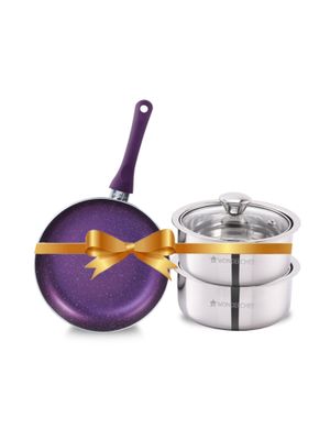 Buy Wonderchef Orchid Frying Pan 1.5L & Austin Serving Casseroles Online