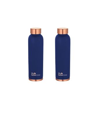 Buy The Better Home Copper Oreo 950Ml Bottle Blue (Pack Of 2) Online