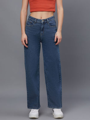 Buy KOTTY Women's Regular High Rise Blue Jeans Online