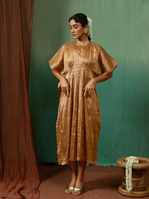 Buy Chokhi Chorri Copper Dress With Slip (Set of 2) Online