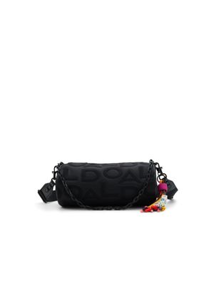 Buy Aldo Eviebarrel Womens Black Barrel Sling Bag with Detachable Strap and Key Fob Online