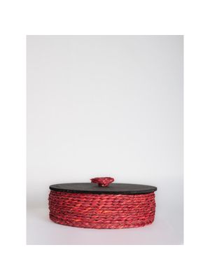 Buy KADAM HAAT Handmade Sabai Grass Roti Box Red Online