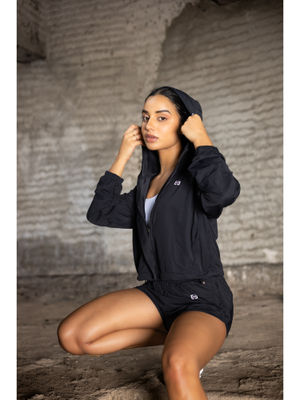 Buy STEEZY Black Flex Fit Zipper Jacket (S) Online