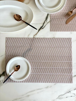 Buy Mason Home Chevron Table Mats Light Grey Online