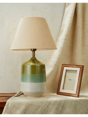 Buy Fabindia Green Aaadhya Ceramic Lamp Without Shade Online