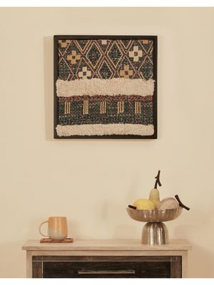 Buy Fabindia Multi Coloured Kesar Tufted Wall Art - Design Online