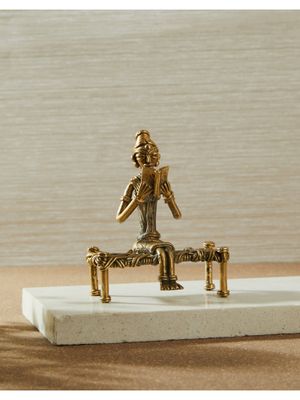 Buy Fabindia Brass Suvarn Dhokra Art - Lady Reading Book Online