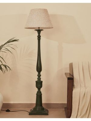 Buy Fabindia Green Bageecha Flooor Lamp Without Shade Online