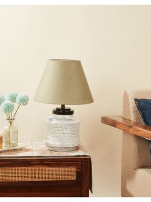 Buy Fabindia White Ameera Bedside Lamp Without Shade Online