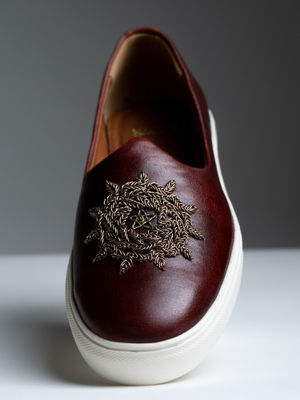 Buy Kavith Sainaani Burgundy-bronze Wedding Sneaker Online