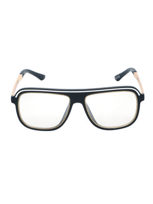 Buy Spiky Black Frame Clear UV Protected Lens Square Sunglasses Online