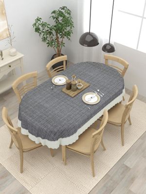 Buy The Home Story 6 Seater Oval Dining Table Cover Grey Online