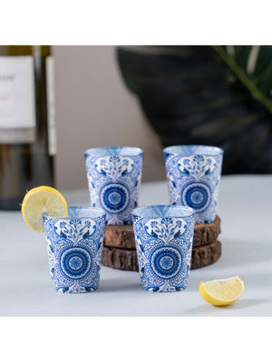 Buy KOLOROBIA Pristine Turkish Shot Glass Set of 4 Online