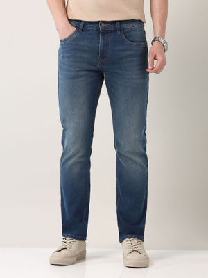 Buy AD By Arvind Blue Slim Fit Mid Rise Jeans (30) Online