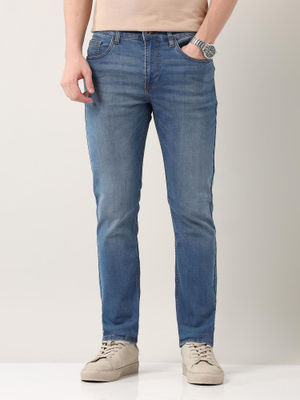 Buy AD By Arvind Blue Slim Fit Mid Rise Jeans (38) Online