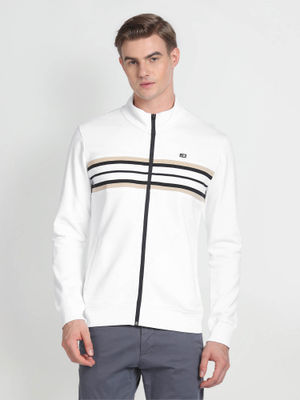 Buy Arrow Sports High Neck Rib Insert Sweatshirt Online