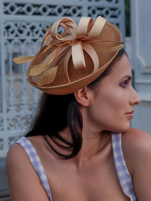 Buy Odette Tan Coloured Topped With Satin Structured Detailing ...