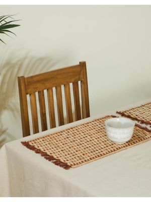 Buy Fabindia Brown Bhoomi Natural Fibre Woven Table Mats - Set of 6 Online