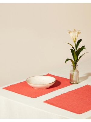 Buy Fabindia Coral Prithi Cotton Table Mats - Set of 6 Online