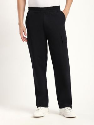 Buy R&B Randb Black Solid Relaxed Fit Pant (S) Online