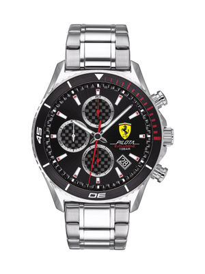 Buy Scuderia Ferrari Black Stainless Steel Watch Online