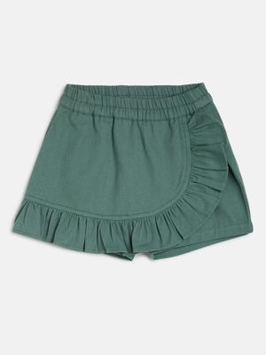 Buy MINI KLUB Girls Green Skorts Online