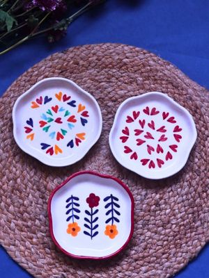 Buy WEAVING HOMES All Heart, Loveislove & Floral Bloom Handmade Dessert ...