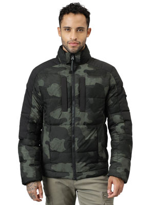 Buy WOODLAND Mens Camouflage Full Sleeves Green Jacket Online
