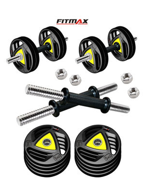 FITMAX Dumbbell Set : Buy FITMAX Professional Metal Integrated Rubber ...