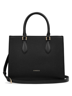 Buy MIRAGGIO Zoe Black Handbag for Women with Adjustable & Detachable ...