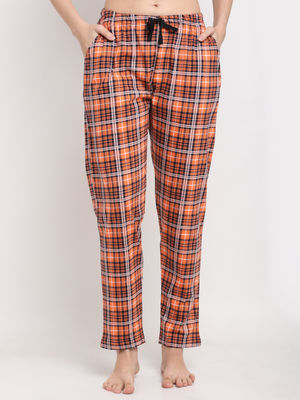 Buy Kanvin Womens Printed Pyjamas Orange Online