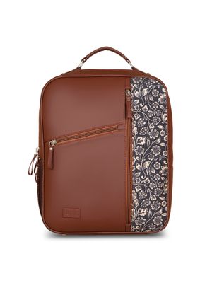 Buy Zouk Unisex Black Floral Printed Laptop Backpack Online