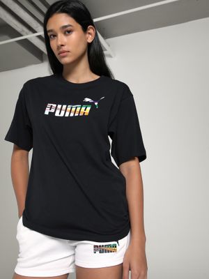 Buy Puma Black Love United Women's Relaxed Fit T-shirt (XS) Online