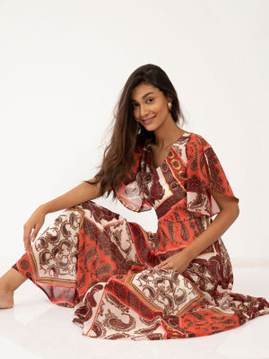 Buy Zink London Womens Multi-color Printed Dress Online