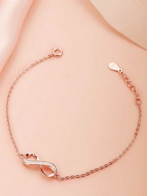 Buy Zavya To Infinity and Beyond Rose Gold 925 Silver Bracelet Online