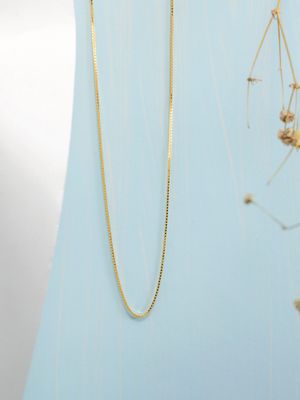 Buy Zavya Sleek and Modern Golden Plated 925 Silver Box Chain Online