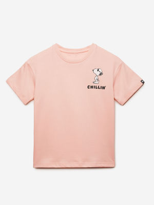 Buy The Souled Store Peanuts Chillin Boys Oversized T-Shirt online