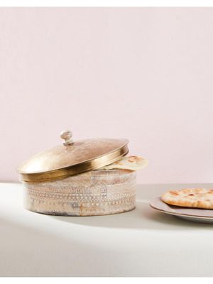 Buy Fabindia Natural Wood Samod Chapati Box Online