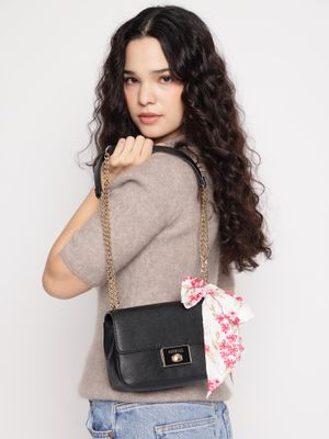 Buy Guess Black Solid Aine Convertible Sling Bag Online